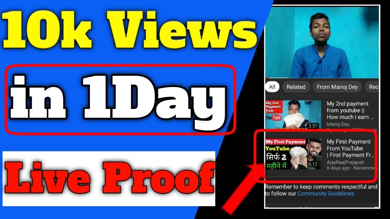 10K Views In Only 1 day | how to get views on youtube | how to get more ...