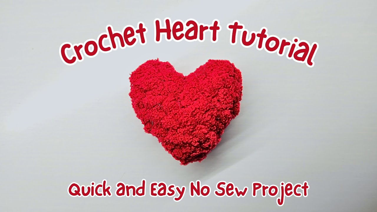 Crochet Heart Tutorial - YouTube