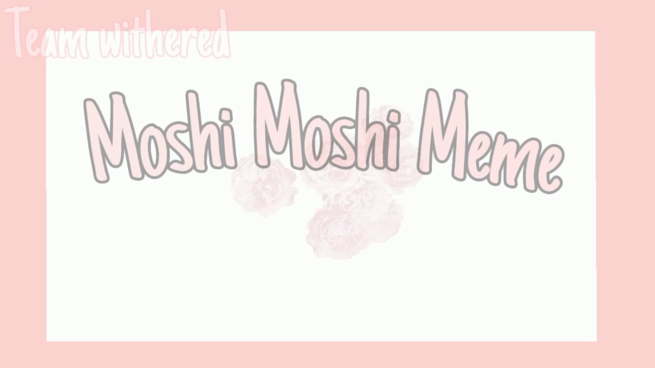୨Moshi Moshi Meme ୧‧˚ Team withered 🌹 - YouTube
