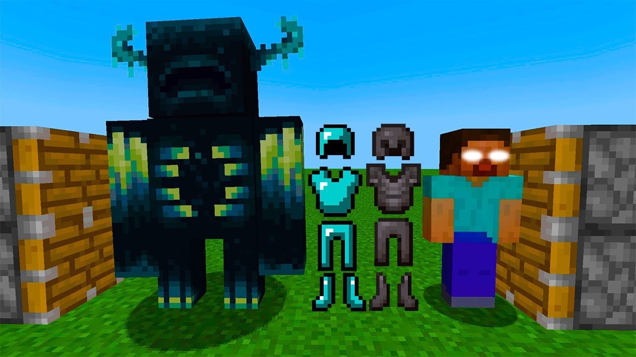 x100 warden and HEROBRINE and x200 netherite armors combined in ...