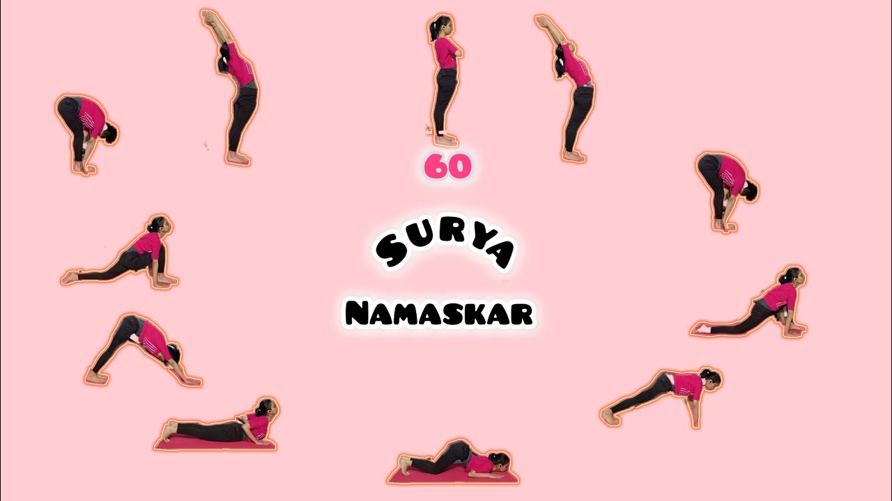 60 Surya Namaskar - YouTube