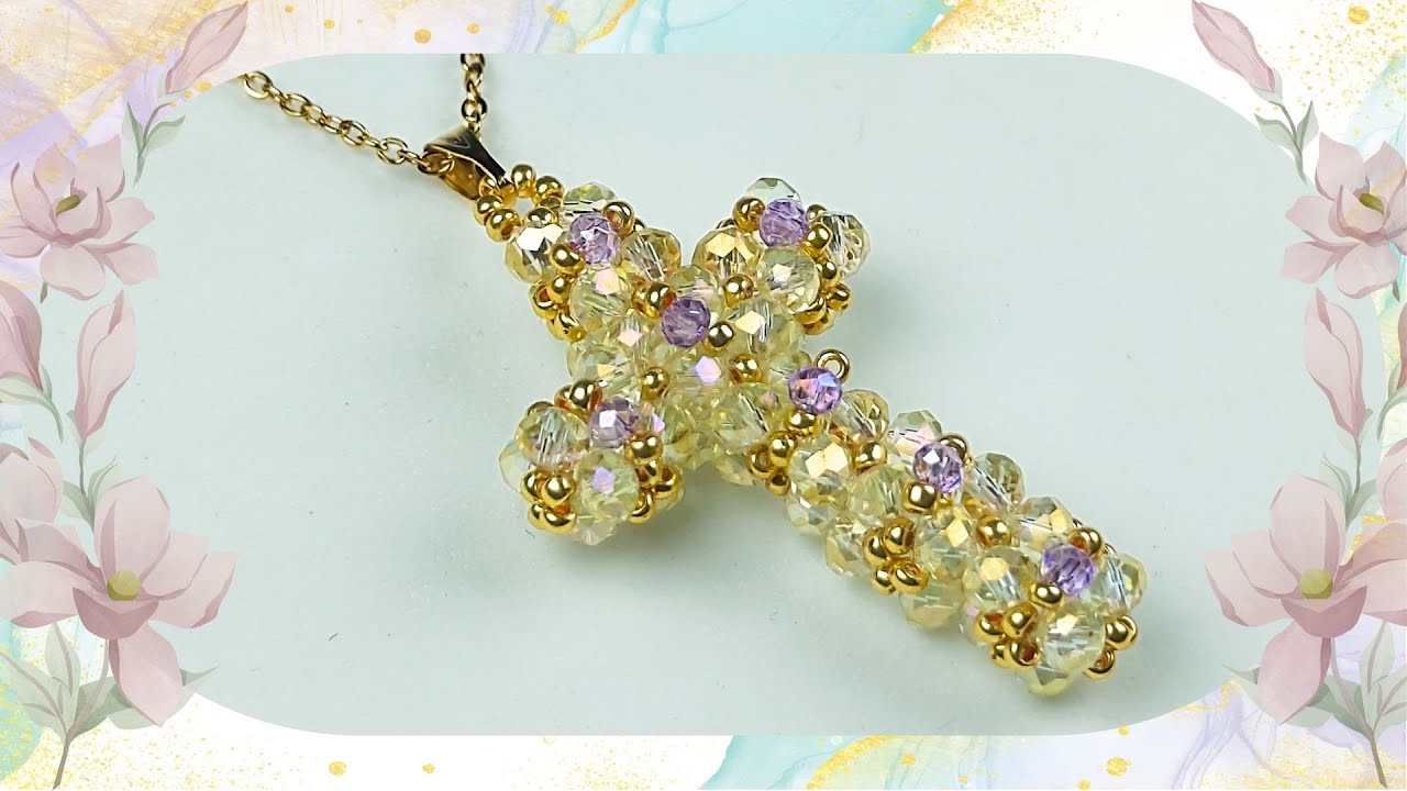 Cómo hacer una cruz con cristal de 2 y 4 mm con ángulo recto (RAW ...