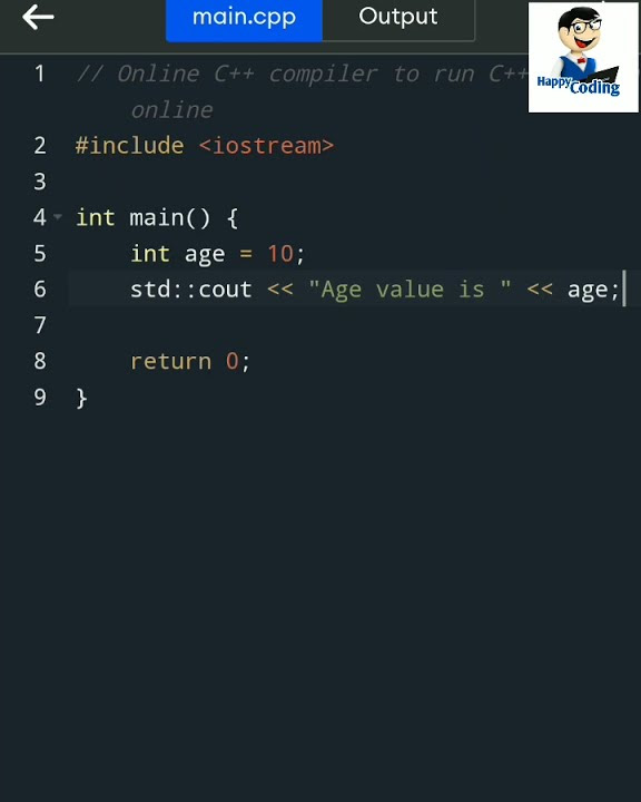 Variable Declaration And Printing Values Using C Programming In Tamil Happycoding C Tamil