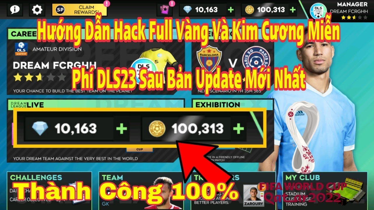 Cách Hack DLS 23 | Hack Full Vàng Và Hack Kim Cương Miễn Phí Trong Game Dream League Soccer 2022 ...