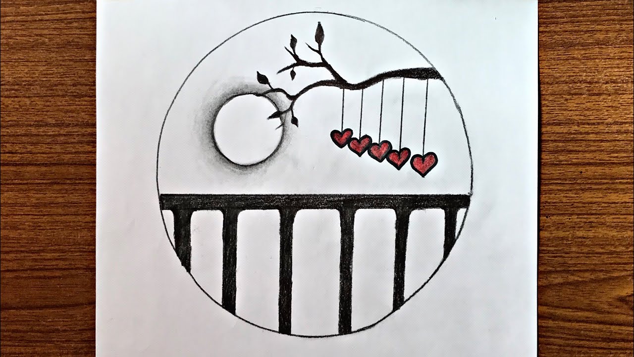 Easy circle drawing // Circle drawing for beginners // Pencil drawing ...