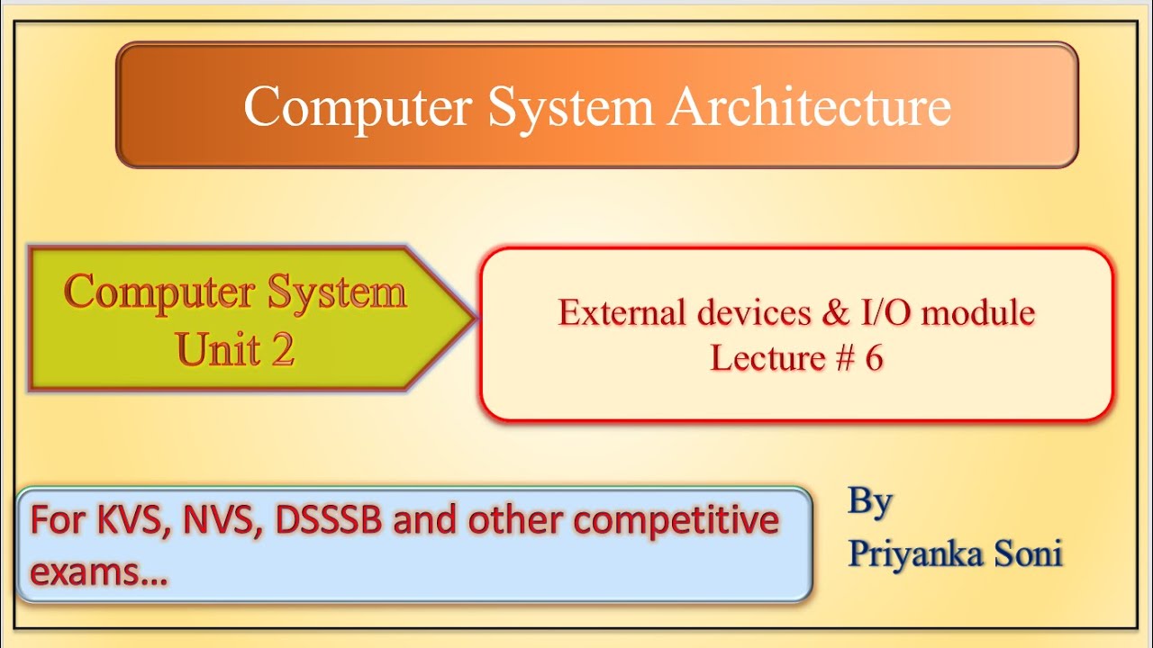 Lecture-6 External devices and io module - YouTube