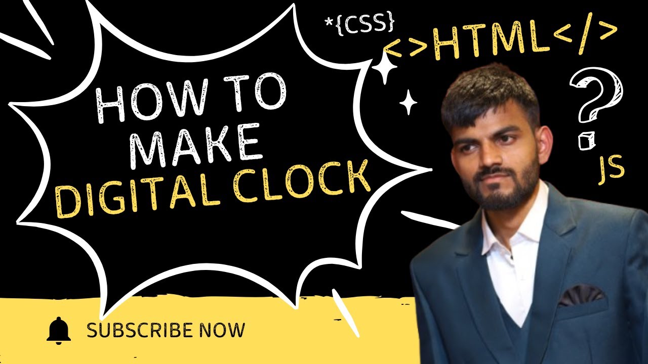 Build a Digital Clock Using HTML, CSS & JavaScript|Responsive UI ...