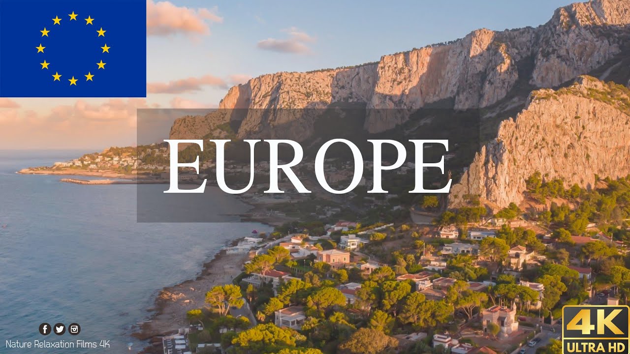 VOLANDO SOBRE EUROPE 4K | Increíble paisaje natural hermoso con música ...
