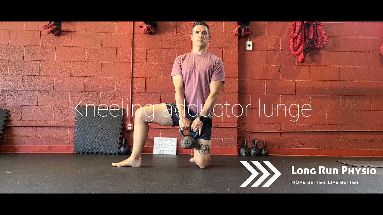 Kneeling adductor lunge - YouTube