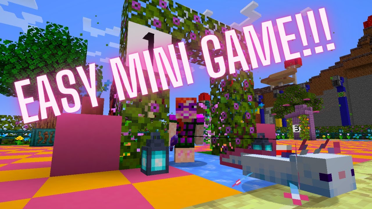 Super Easy Minecraft Tutorial: Axolotl Croquet - anyone can build this ...