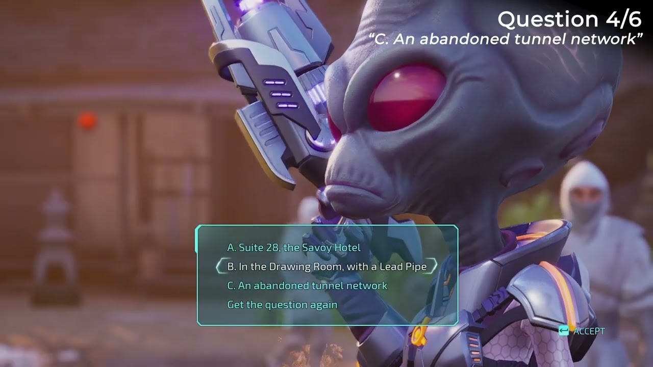 Answers to White Ninja Leader Questions in Destroy All Humans! 2 ...