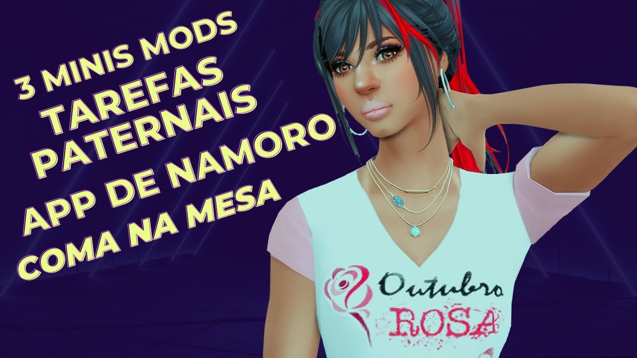 [3 MINI MODS] COMA NA MESA🍜TAREFAS PATERNAIS👩‍🍼APP DE NAMORO “SimDa” ️ ...