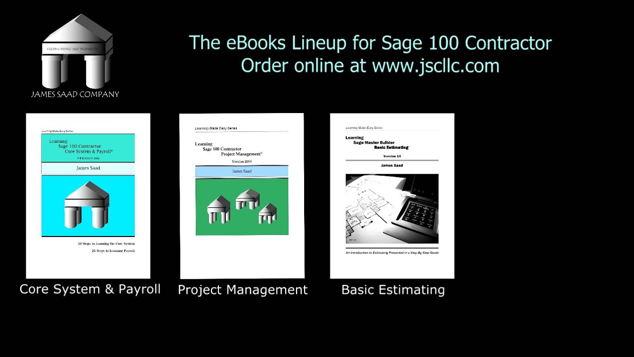 James Saad Co. eBook Catalog Sage 100 Contractor - YouTube