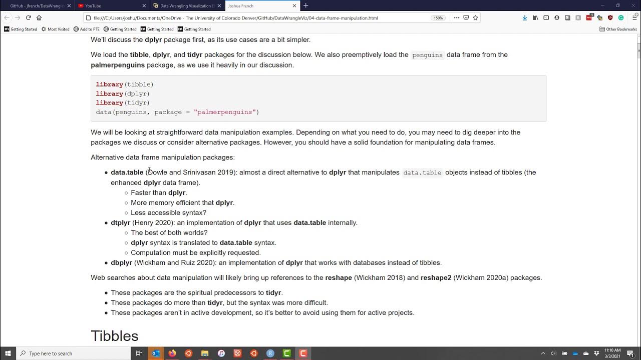 Packages related to data frame manipulation in R - YouTube