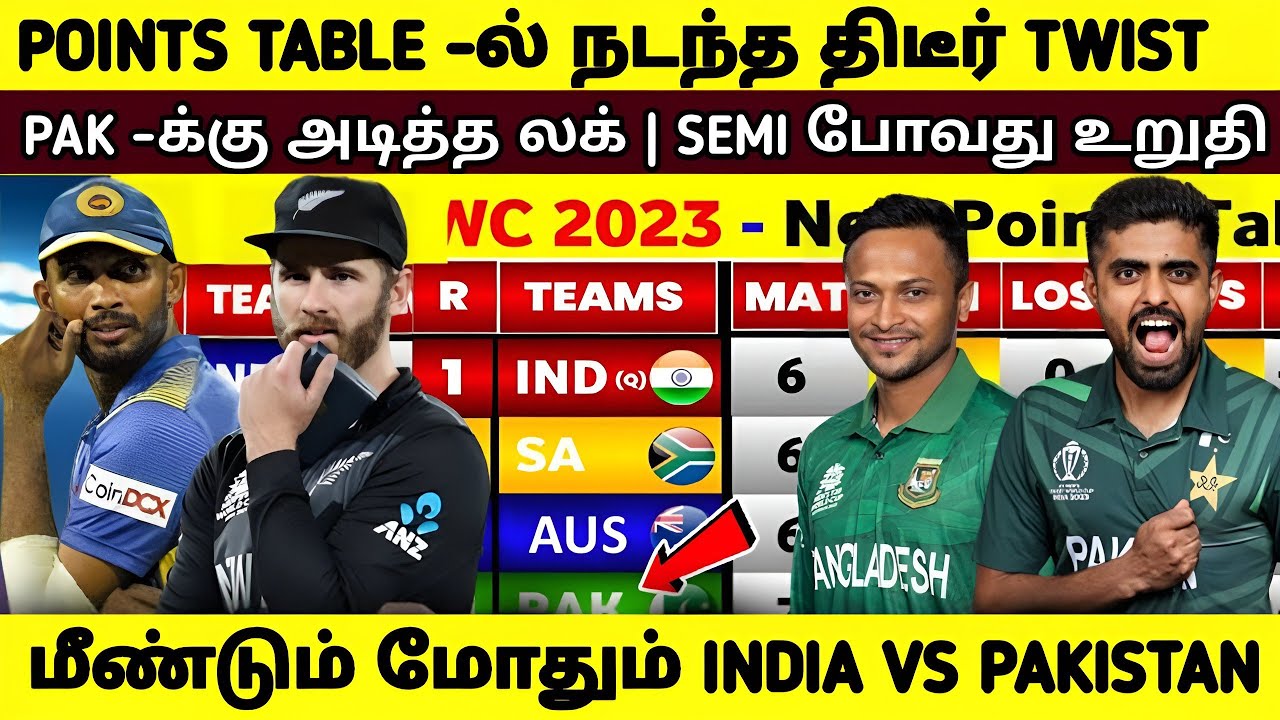 Points Table - இல் நடந்த Twist | PAK - க்கு அடித்த லக் | மீண்டும் Semi ...