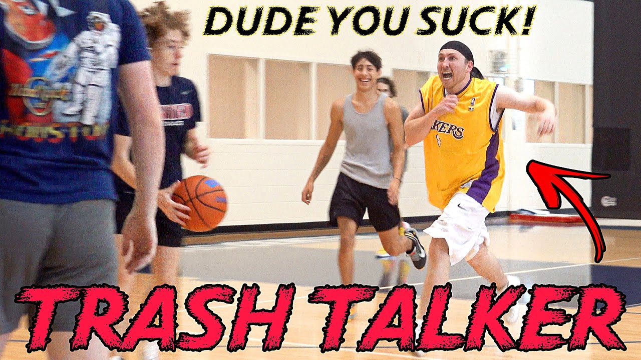 Trash Talker Gets DESTROYED In Heated 4v4 Basketball - YouTube