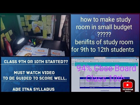 best study room for class 9th and 10th+ in small budget - YouTube