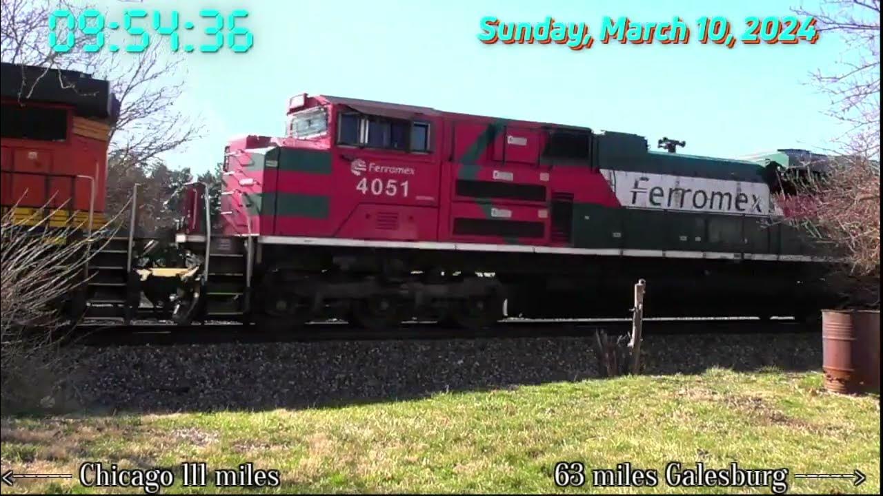 3/10/24 BNSF Mendota Sub Trains w/ K5HLA, BNSF Leading Amtrak, Hybrid K5LA, Ferromex - YouTube