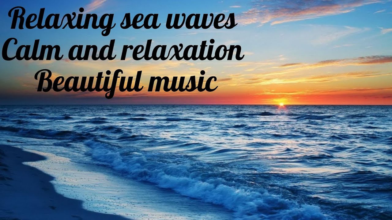 The world of calm Relaxing sea waves Calm and relaxation Beautiful ...