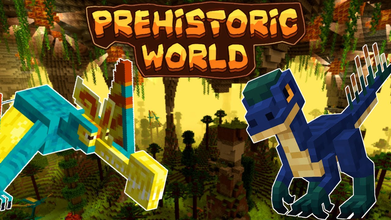 Cavern of Dinosaurs! | Minecraft Prehistoric World Adventure SMP ...