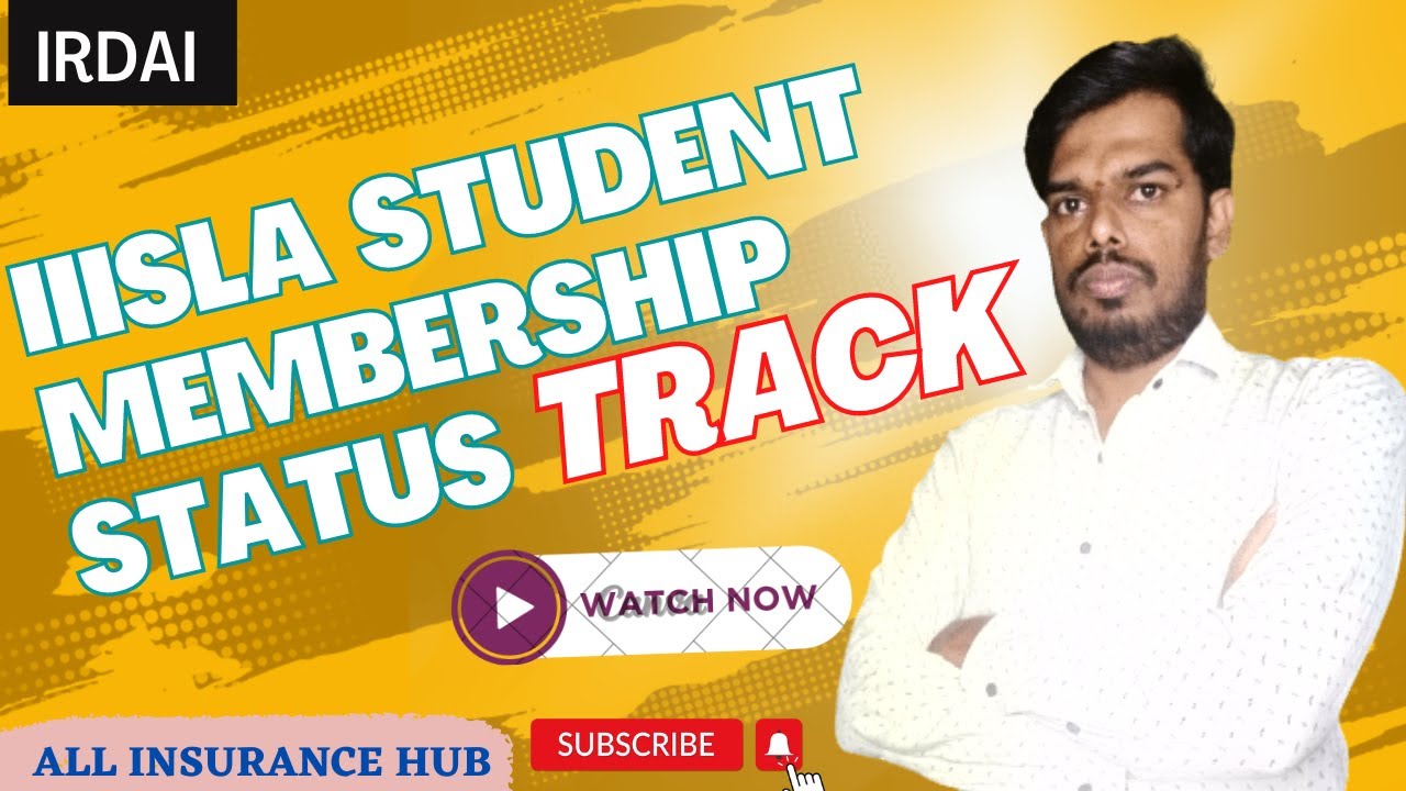 TRACK YOUR IIISLA STUDENT MEMBERSHIP STATUS #IIISLA #irdai #irda # ...