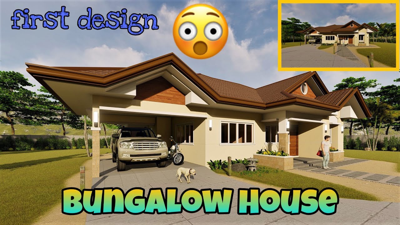 One Storey Bungalow House | First Design (Part 1) - YouTube