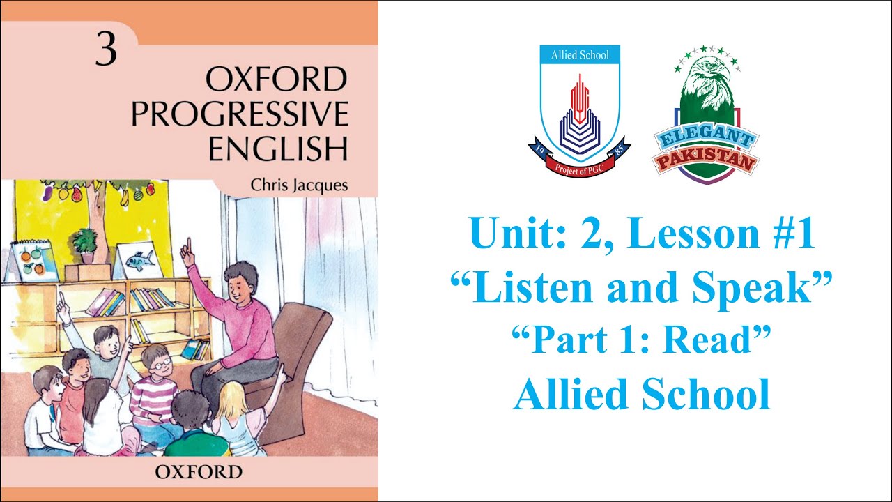 Class 3 Subject English, Unit 2, Lesson 1, Listen and Speak, Allied ...