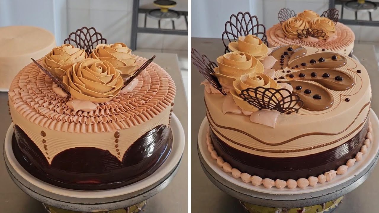 Como decorar pasteles de chocolate bonitos y sencillos | Decoración de ...