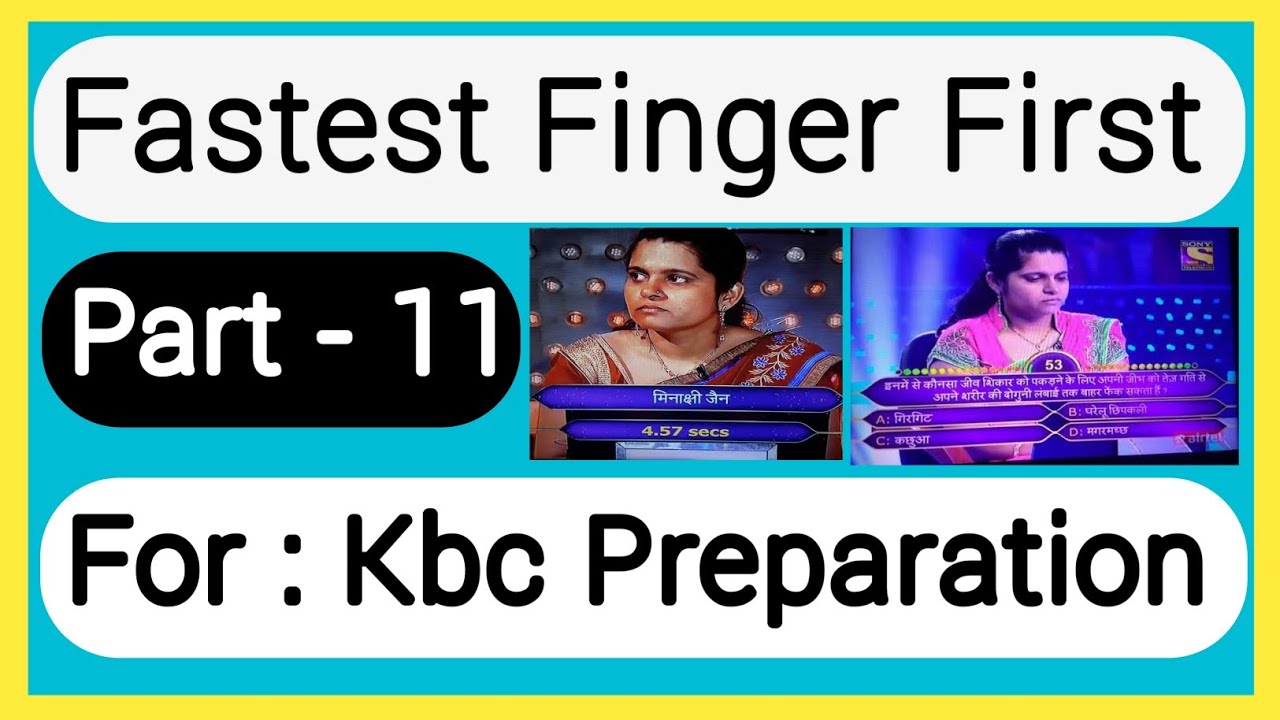 Kbc fastest finger first practice | Part-11 | kbc fastest finger first ...