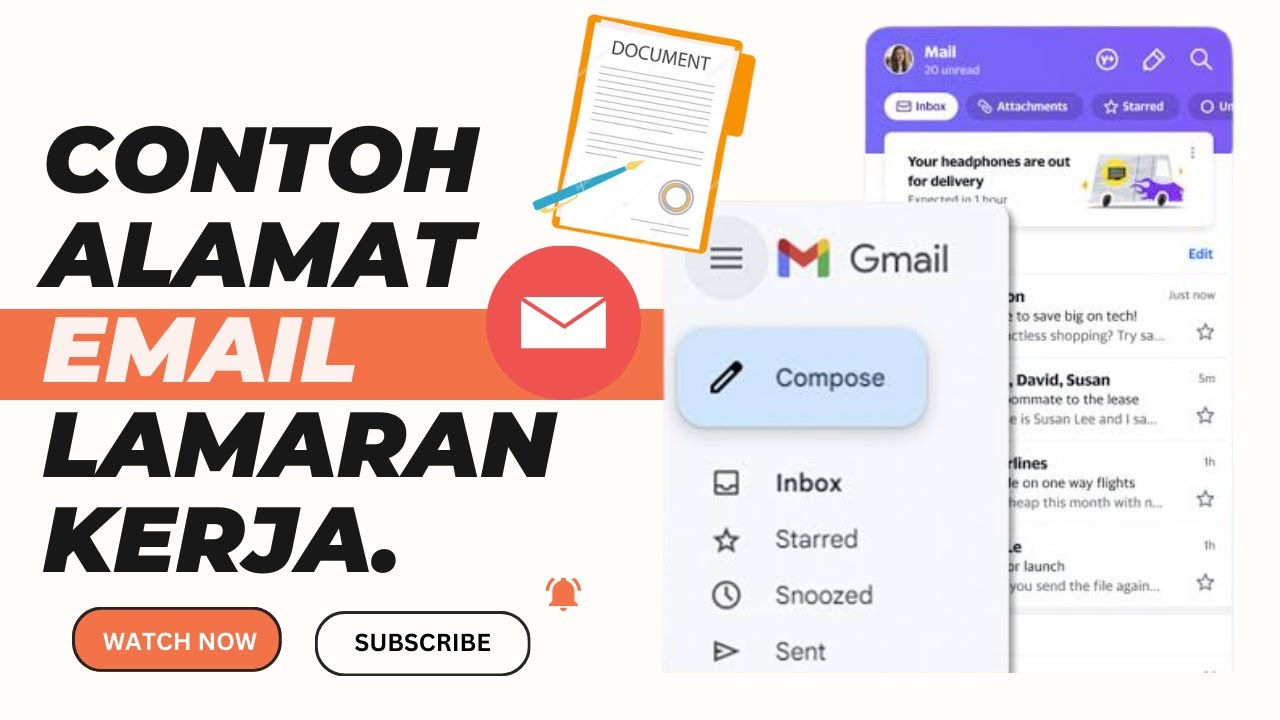 CONTOH ALAMAT EMAIL LAMARAN KERJA YANG BAIK DAN BENAR - YouTube