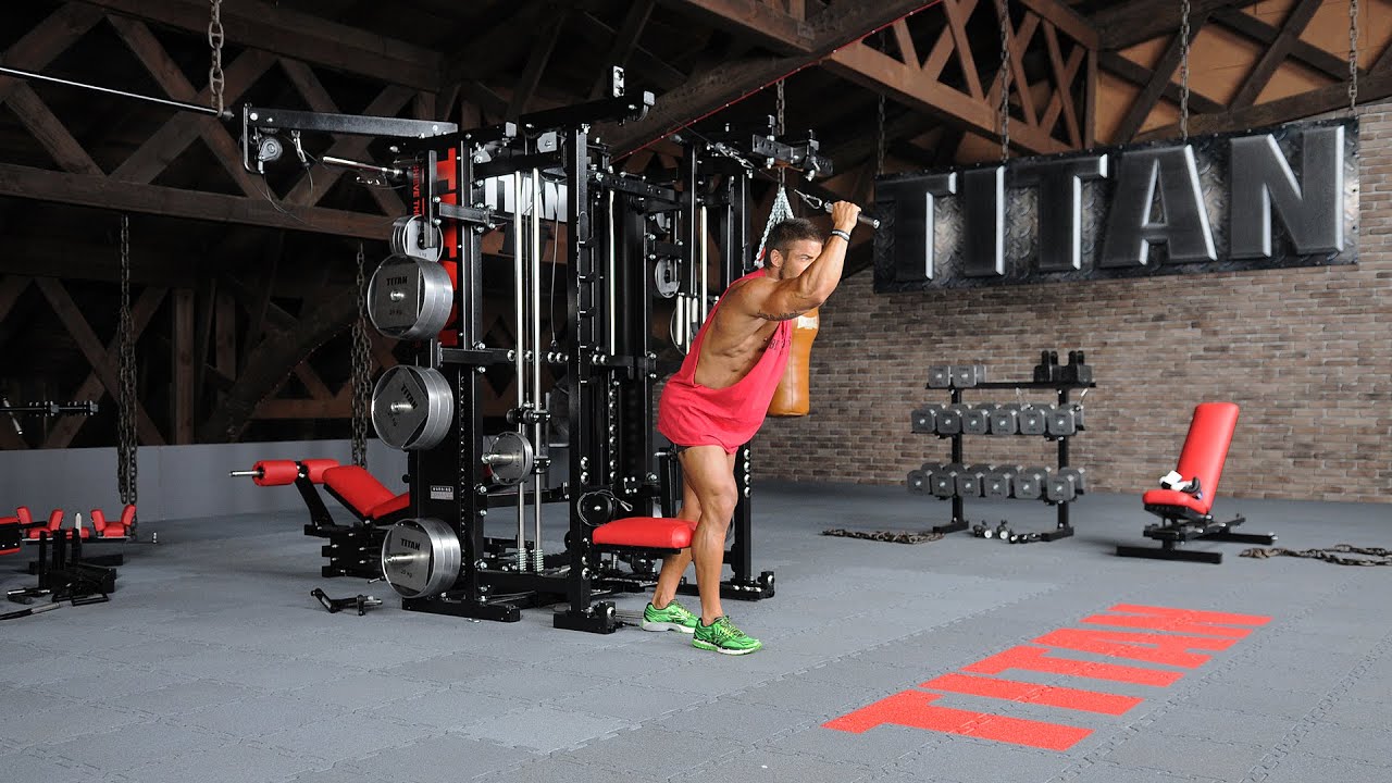 T1-X-139 - Cable One-Arm Forward Triceps Extension ( parallel grip ...