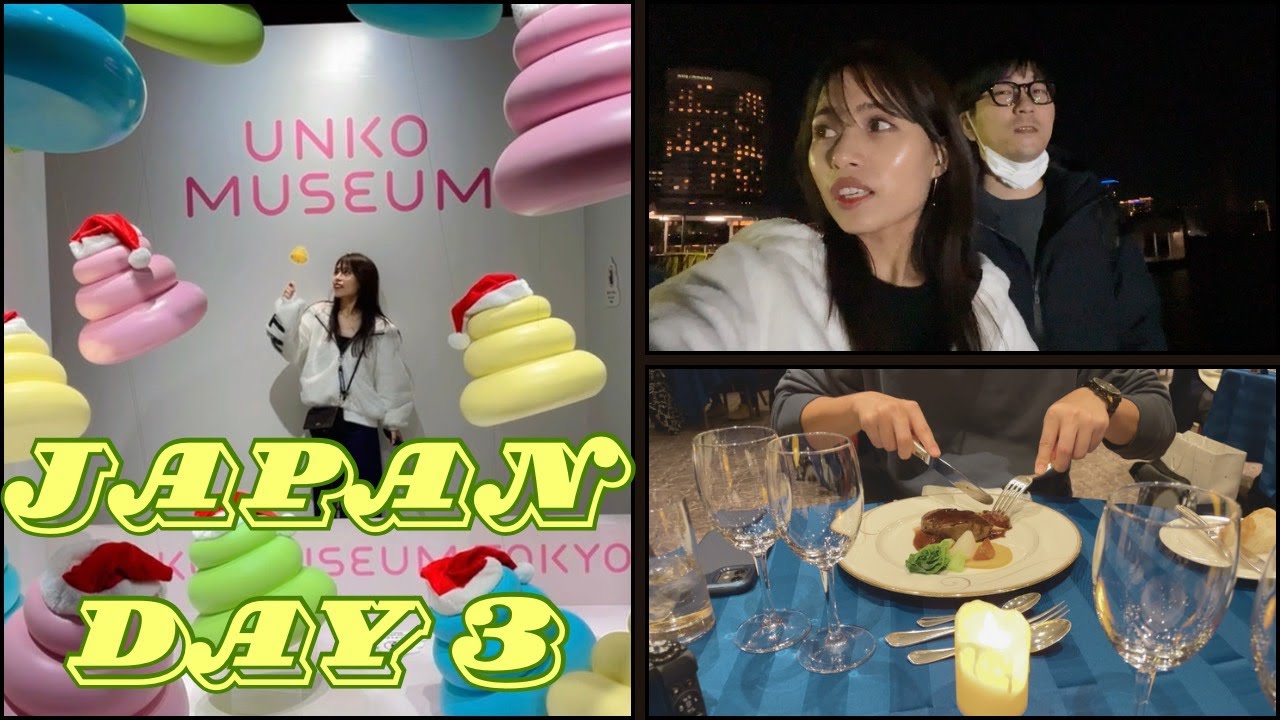 Day 3 in Japan | visiting POOP museum | experiencing DINNER CRUISE for ...
