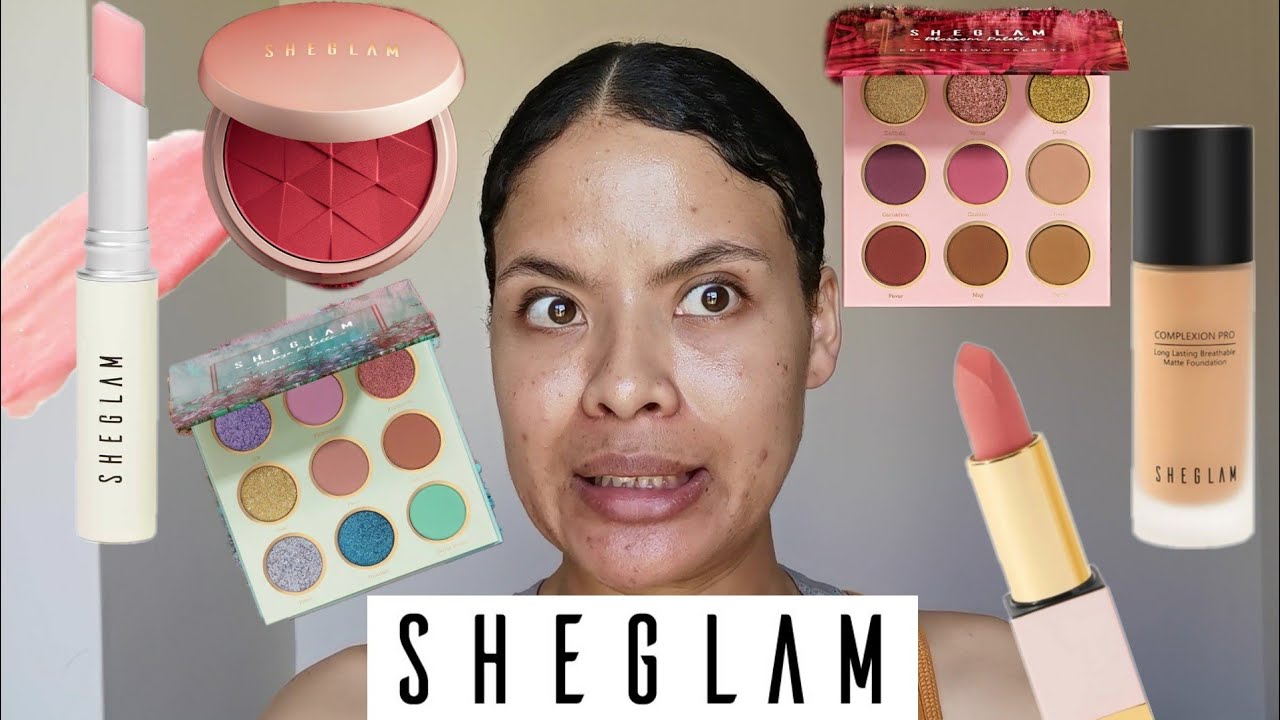 FULL FACE TESTING OUT SHEIN MAKEUP COLLECTION (SHEGLAM) | Shaske Smal ...