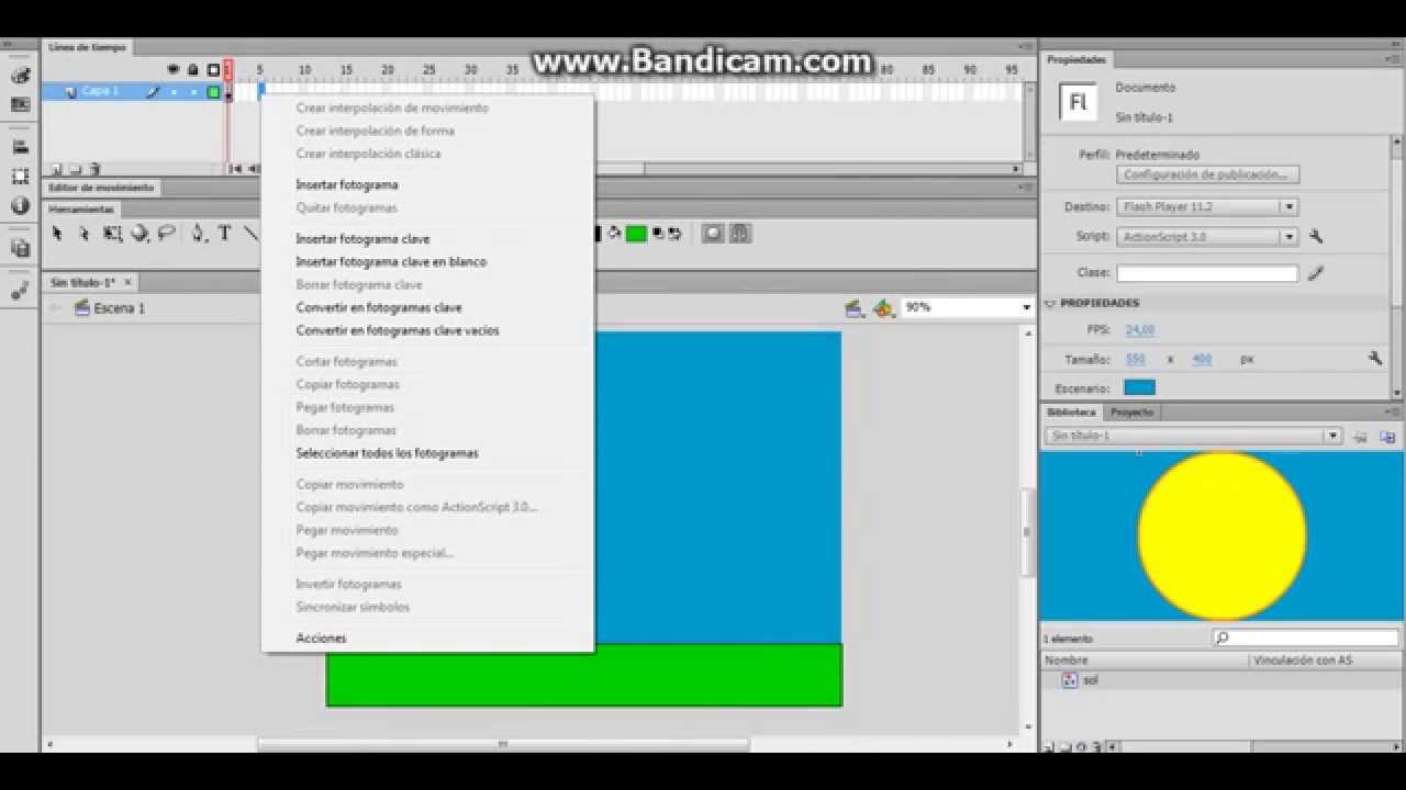 como hacer una animacion flash facil - YouTube