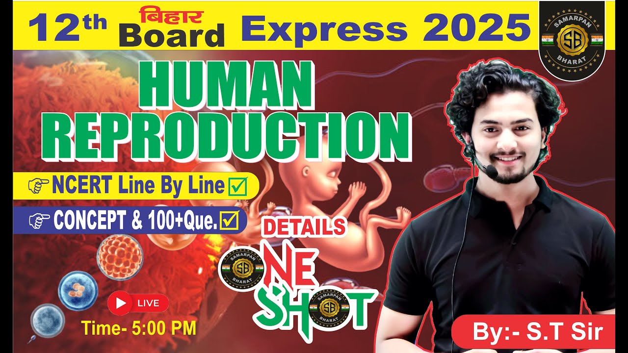 Part - 1Class 12th Biology Human Reproduction One Shot | 12th Biology ...