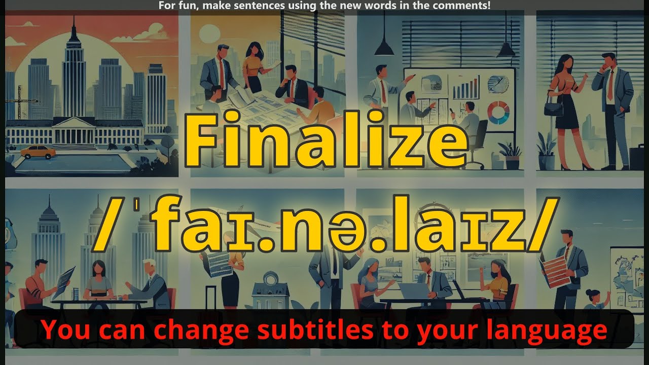 Finalize meaning with 5 examples - YouTube