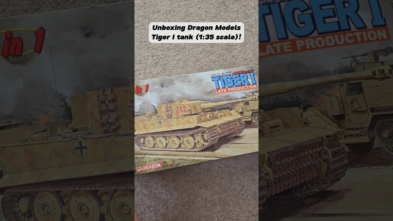 #unboxing Dragon Models Tiger I tank (1:35 scale)! #modelkit # ...