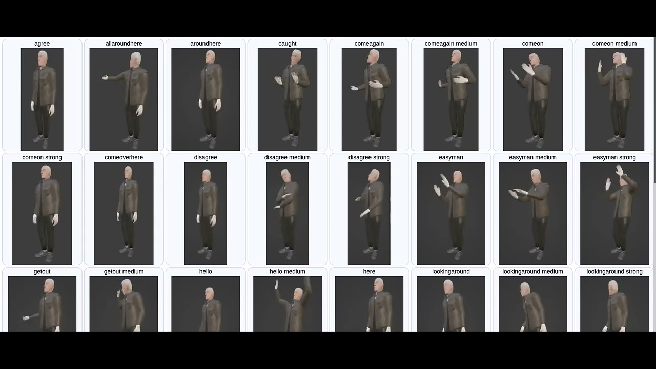 Example MoCap Gestures - YouTube
