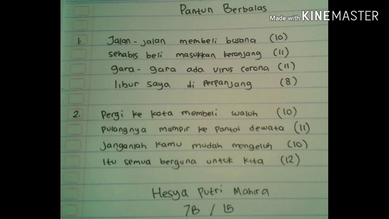 Contoh Teks Pantun - YouTube