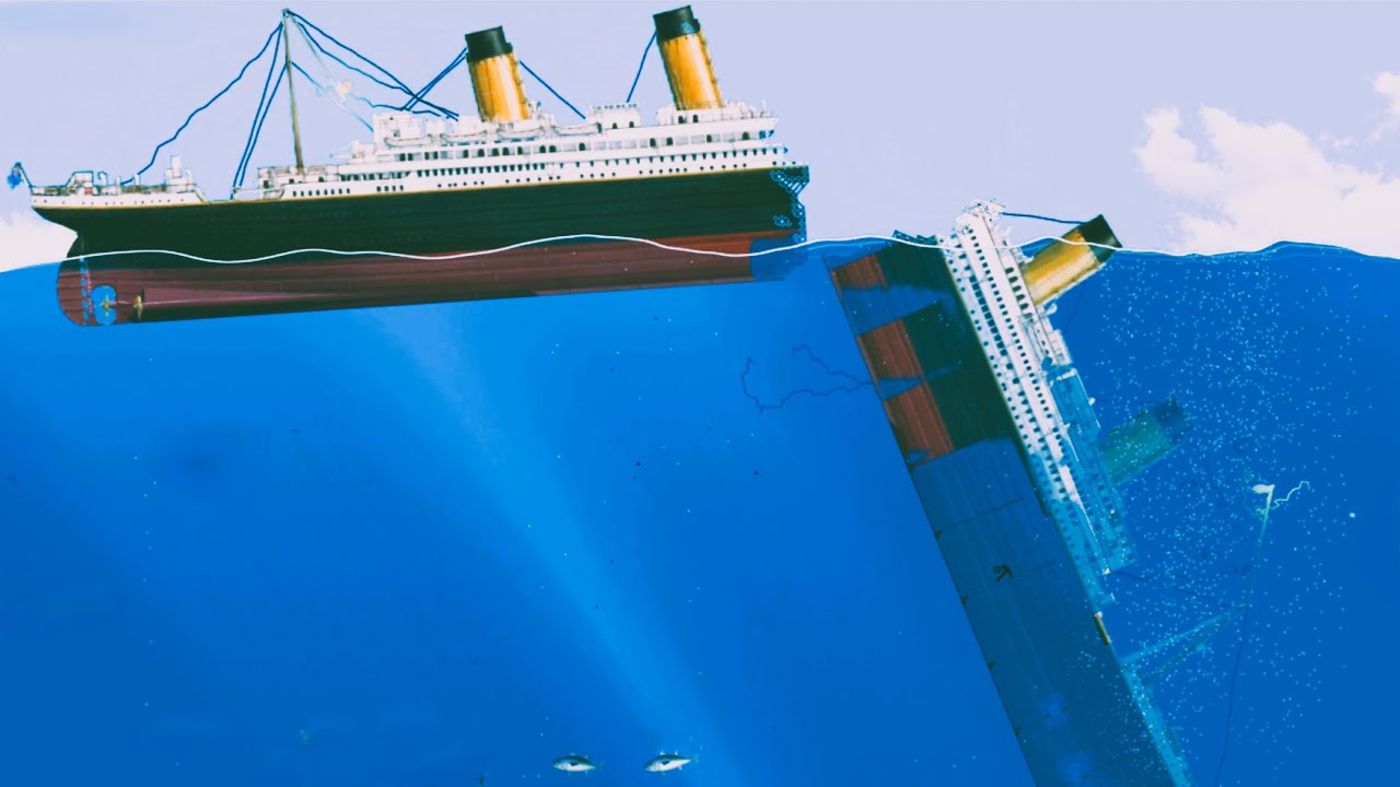 The Sinking of Titanic recreated in Floating Sandbox. - YouTube