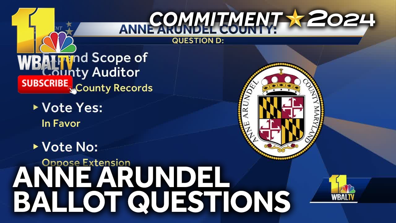 Anne Arundel County voters face 4 ballot questions - YouTube