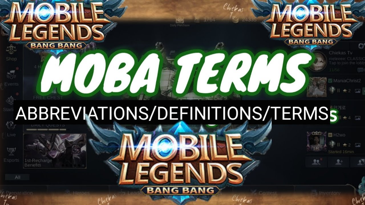 SIMPLEST MOBILE LEGENDS / MOBA TERMS, DICTIONARY, ABBREVIATION AND ...