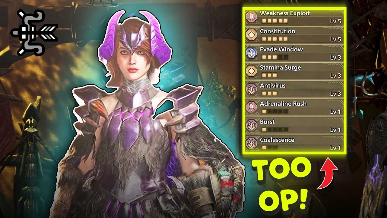 MH Wilds-New Bow Meta Build(Weakness Exploit+Constitution+Stamina Surge ...