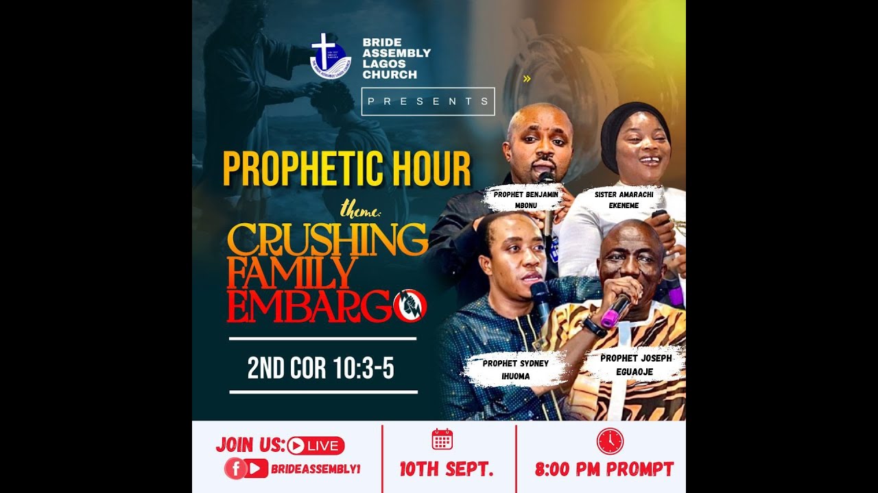 LIVE: PROPHETIC HOUR WITH PROPHETS (TUES. 10TH SEPT. 2024) THE BRIDE ...