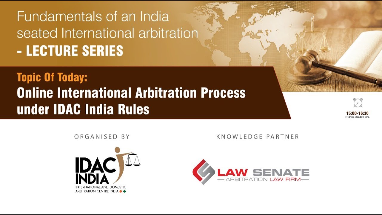Online International Arbitration Process under IDAC India Rules - YouTube