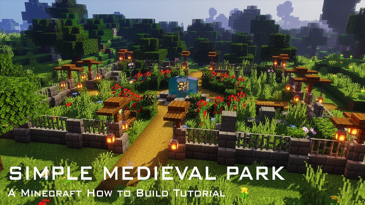 SIMPLE MEDIEVAL PARK | A Minecraft How to build Tutorial #2 - YouTube