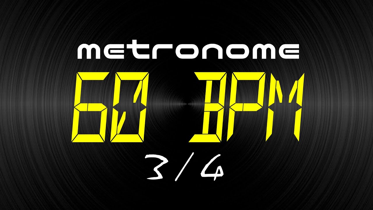 metronome 60 BPM 3/4 - YouTube
