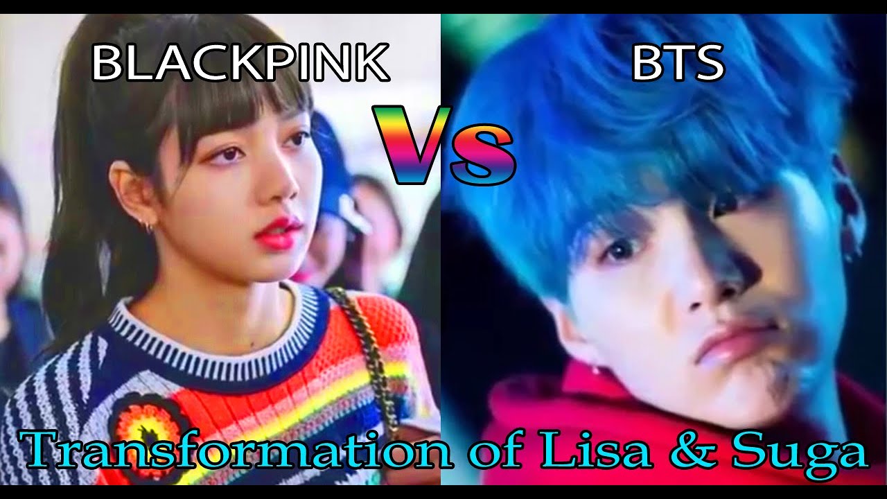 BTS Suga 💜Vs Blackpink Lisa 💗 - Childhood Transformation💟 💕 (Love Pink ...