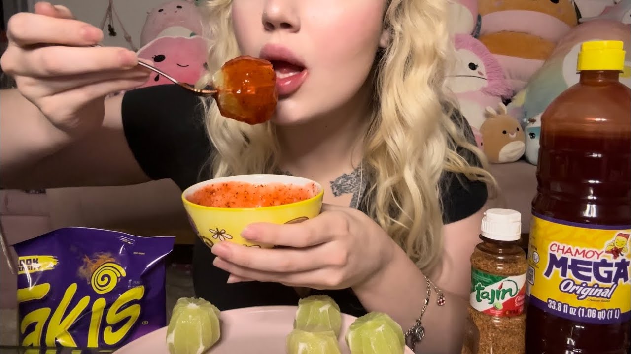 Whole Limes, Watermelon Pulparindo, and Takis dipped in Chamoy 🍉 🌶️ ...