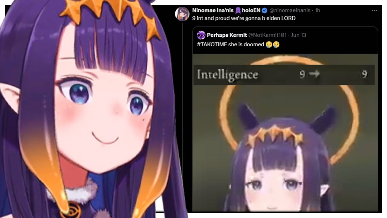 Ina's response to the tweet about her 9 INT - YouTube